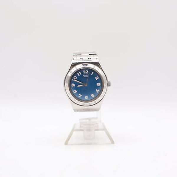 Swatch Stainless Steel Watch with Blue Dial | WatchCharts Marketplace