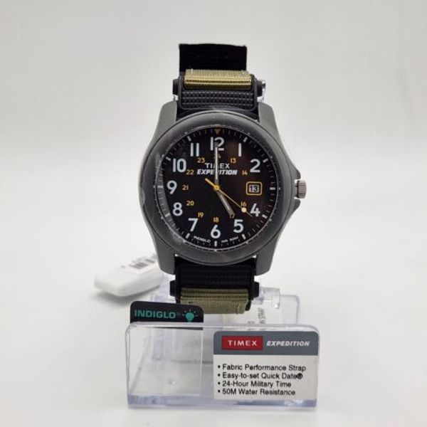 Timex T42571 Men's Expedition Gray/Green Nylon Strap Watch Indiglo ...