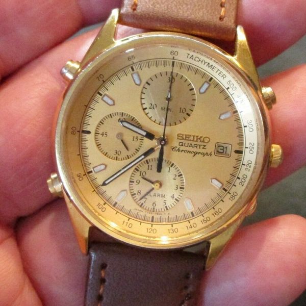 Nice Vintage Seiko 7T32-7B4L Chronograph Alarm Wristwatch | WatchCharts Marketplace