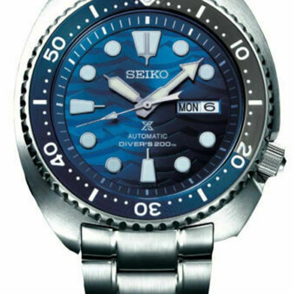 Seiko Men's Prospex Automatic Ocean Dial Steel Bracelet Watch SRPD21 ...
