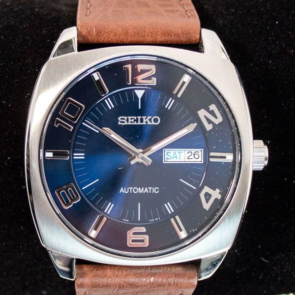 Seiko (SNKN37) Recraft Series 43.5mm Men's Automatic Watch (Blue Dial ...