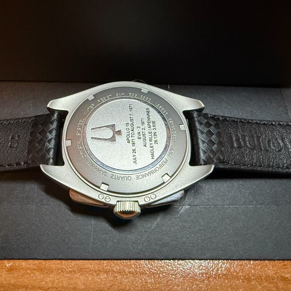 Bulova Lunar Pilot Men's Black Watch - 96A225. Special Limited Edition ...