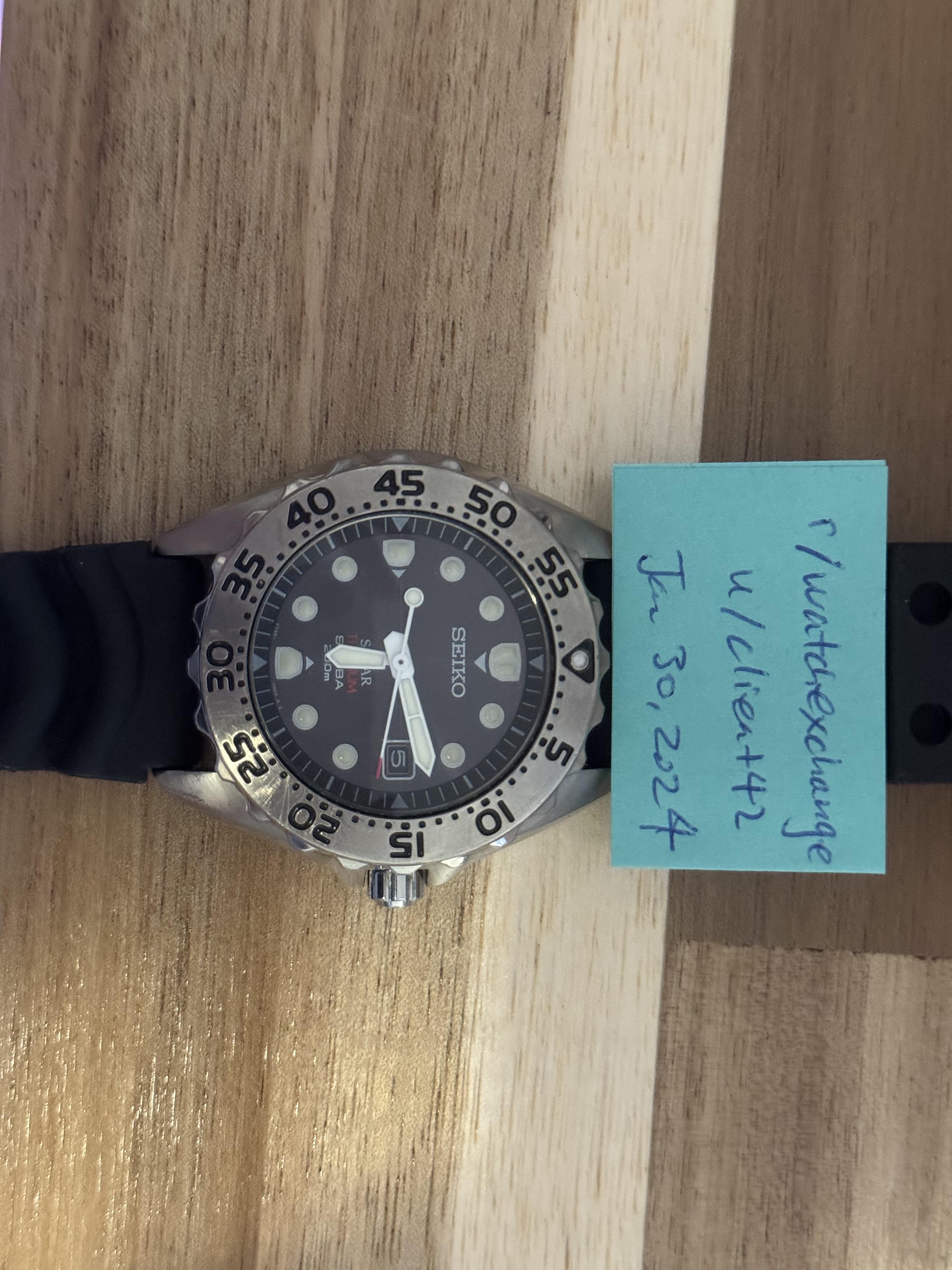 [WTS] Seiko Prospex SBCB007 V145 Solar Quartz Titanium Diver 200M ...