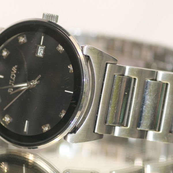 Bulova Men's Diamond Accent Watch, model 96D121 | WatchCharts Marketplace