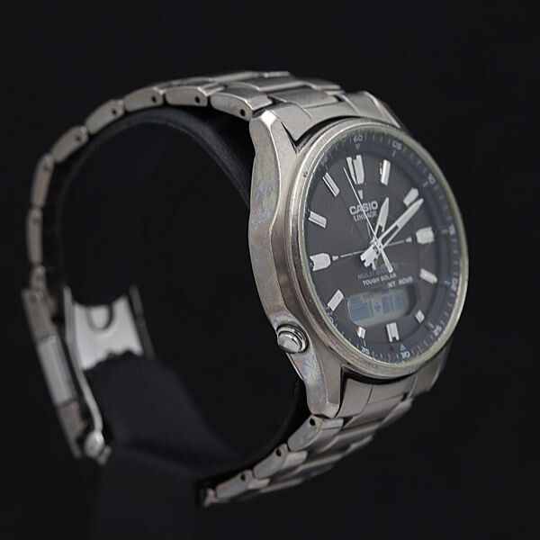 CASIO LINEAGE LCW-M100T Black Dial Titanium Solar Radio Watch 39mm ...