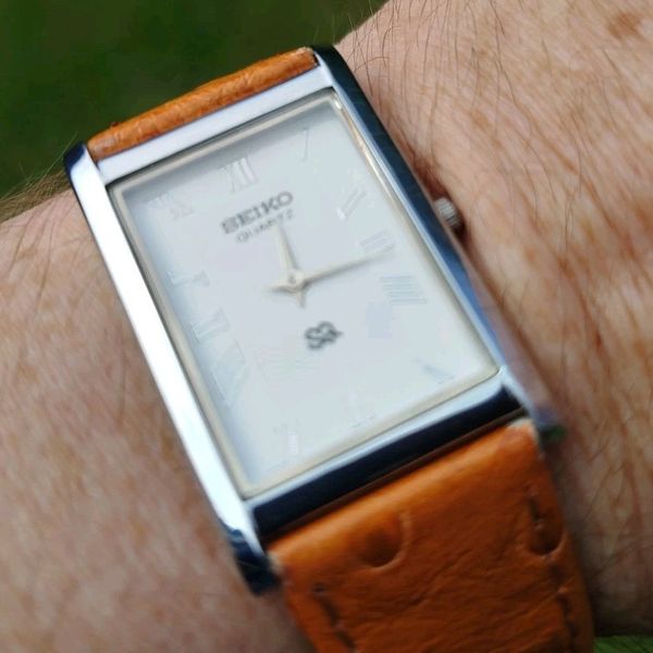 Seiko Quartz Slim Cartier Tank Styled Men's Wrist Watch Working Roman ...