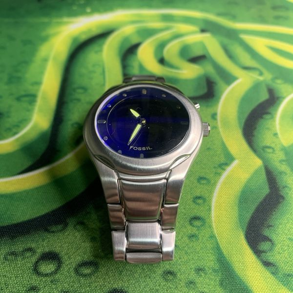 Fossil Big Tic Watch - Animated Blue Face JR-8096 - New Batteries, Working Y2K | WatchCharts ...