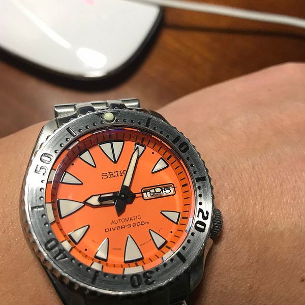 FS: SEIKO SKX007 TOP QUALITY MOD - ORANGE MONSTER DIAL & ALL STAINLESS ...