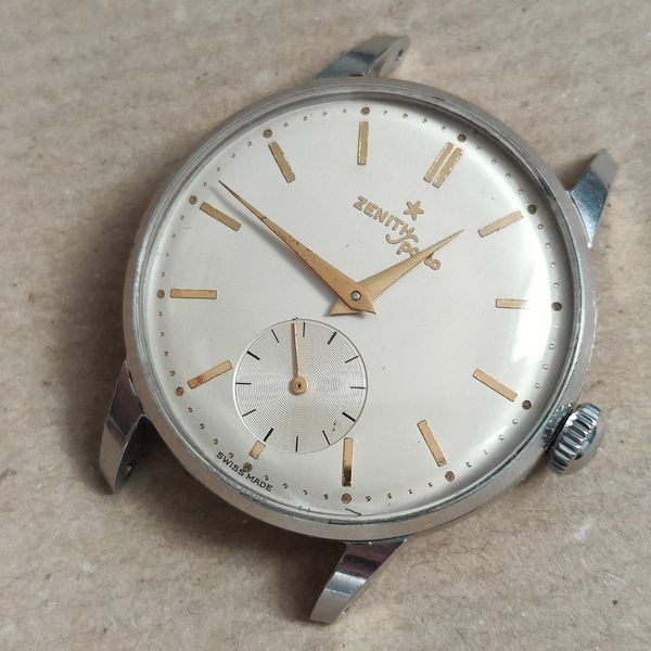 Vintage ZENITH SPORTO Watch Vintage 1954 mov. 126-6 Stainless Steel ...