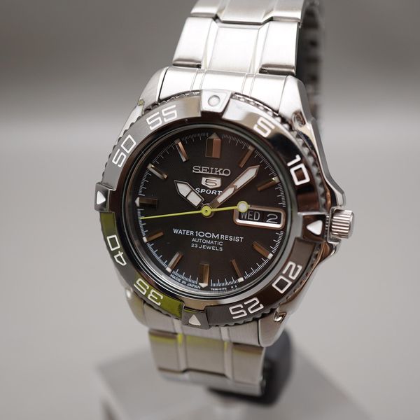 Seiko 5 Sports SNZB23J1 7S36 Black Dial Automatic Watch Made in Japan ...