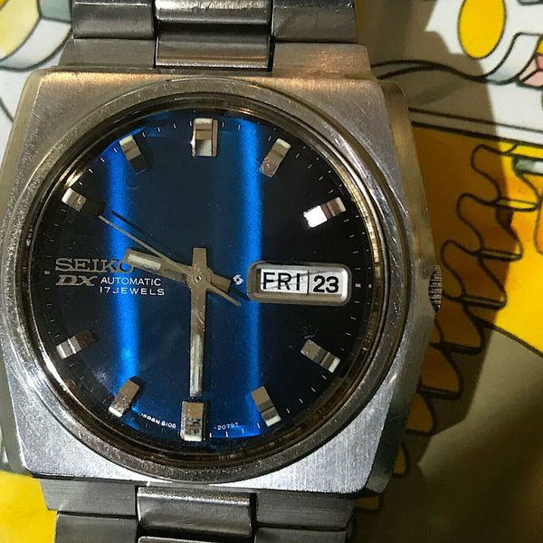 Seiko DX Blue Men's Watch - 6106-7769 Beautiful Blue Dial Day/Date ...