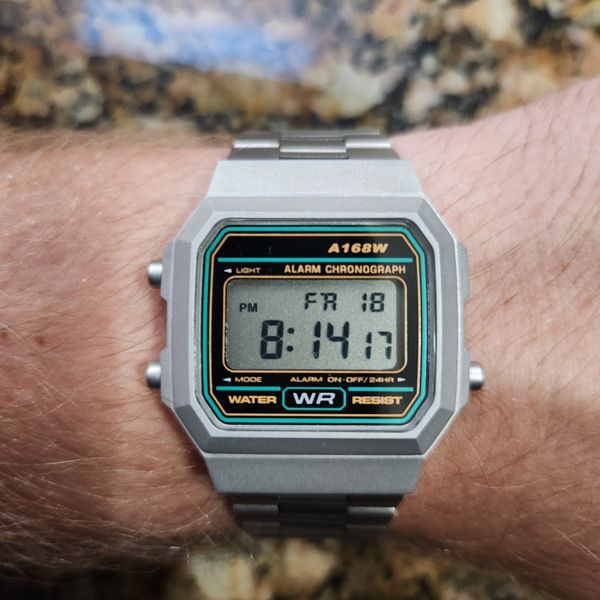 Casio A168W-1 Digital SKX Mods Men's Watch | WatchCharts Marketplace