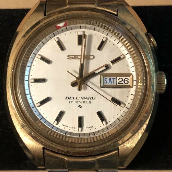 Seiko Bell Matic Watch 17 Jewel 4006-7004 Self Winding Works Great Day ...