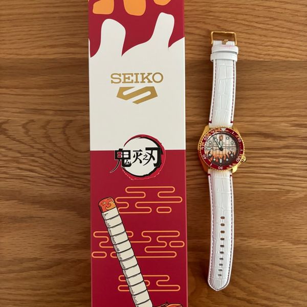 Limited Edition Seiko 5 Demon Slayer Kyojiro Rengoku SRPJ28K1 watch ...