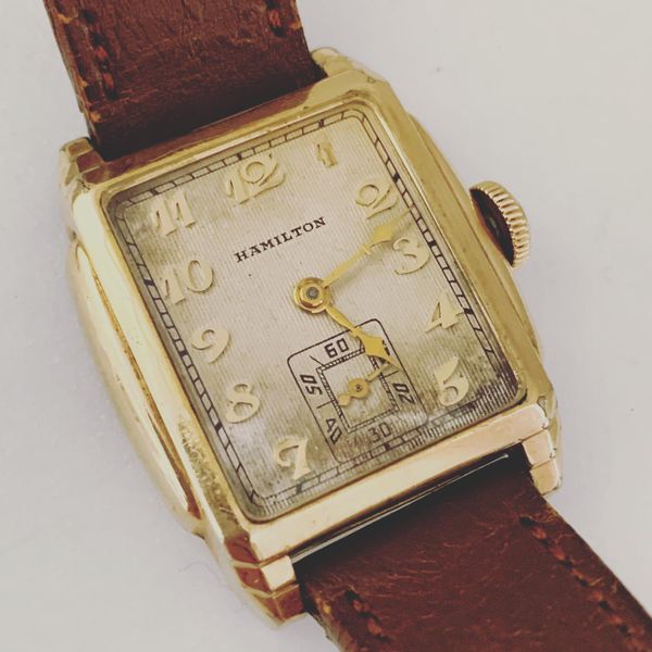 [WTS] Rare 1935 Hamilton Dixon Men’s Tank Watch - 10K Gold Filled Case ...