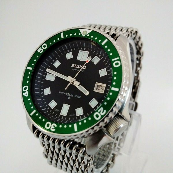 VINTAGE SEIKO DIVERS WATCH Automatic modified 7002 with 6105 8110 Dial ...
