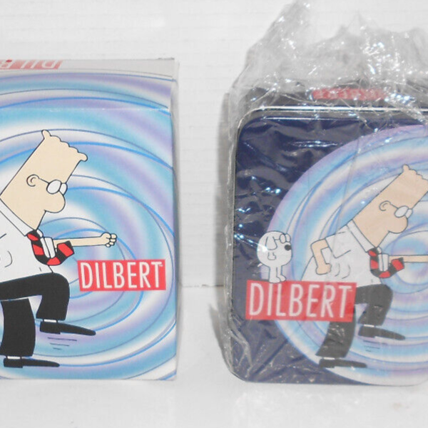 NEW Vintage Limited Edition Dilbert Fossil Watch & Figurine in Tin Case ...