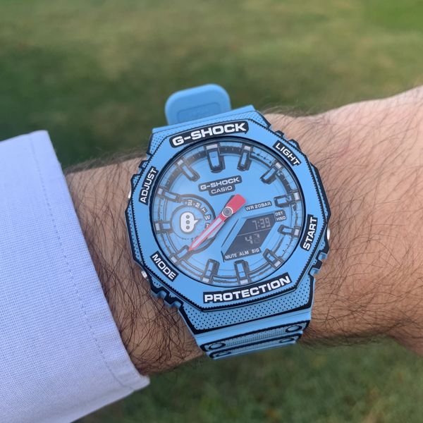 Casio G-Shock GA-2100MNG-2A Manga blue - LNIB, full kit. | WatchCharts Marketplace