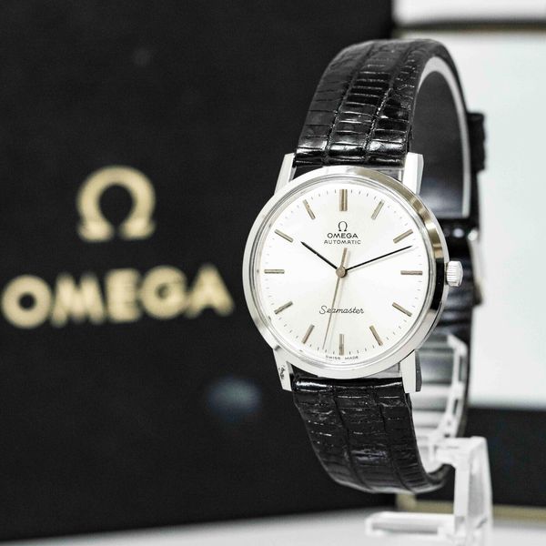 Vintage 1966 *NEAR MINT w/Box* OMEGA Seamaster Cal.710 Automatic Silver ...