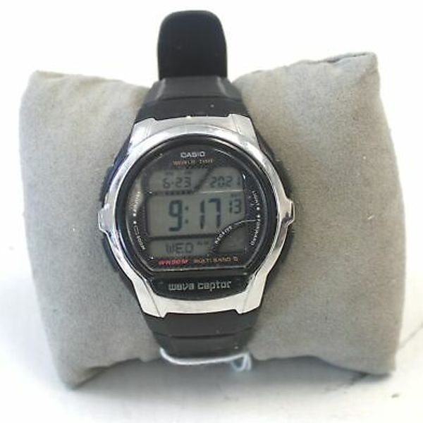 CASIO Wave Ceptor World Time Multi Band 5 Digital Wristwatch - B46 ...