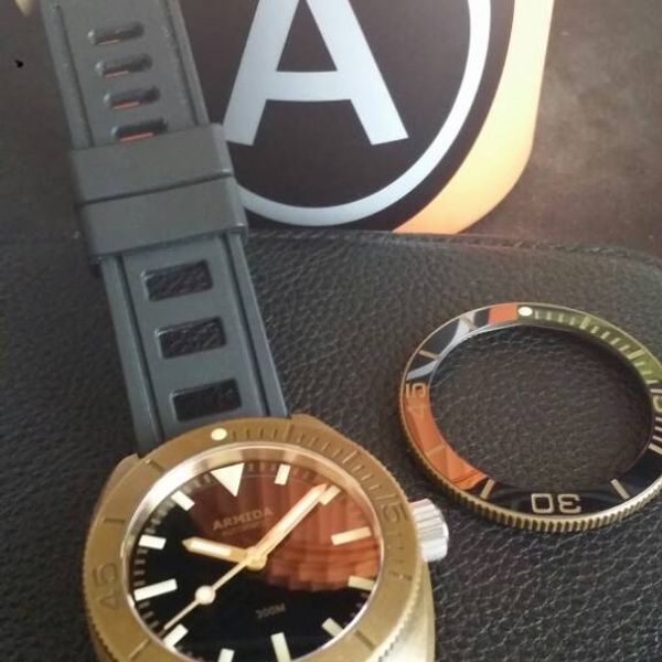 FS ONLY : ARMIDA A7 BRASS black dial no date | WatchCharts Marketplace