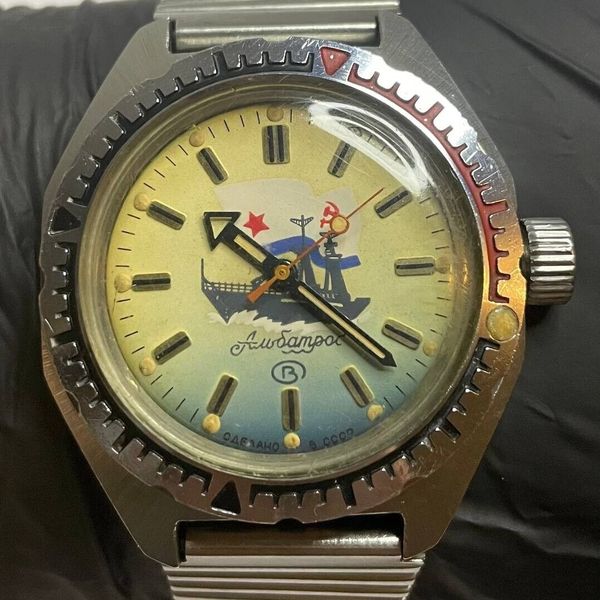 Vintage Watch VOSTOK WOSTOK KOMANDIRSKIE AMPHIBIAN Albatros, SOVIET ...