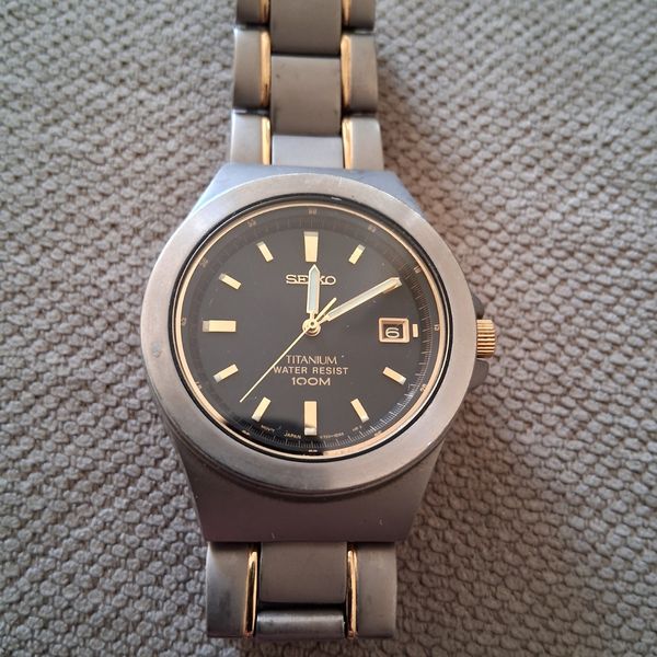 Vintage Seiko Titanium 100m Water Resistant Watch | WatchCharts Marketplace