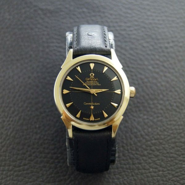 VINTAGE OMEGA CONSTELLATION PIE PAN ARROW HEAD AUTOMATIC CAL.505 GOLD ...