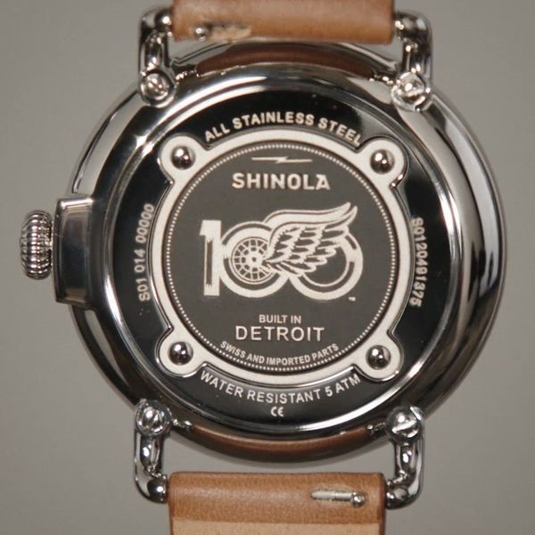 RARE SHINOLA DETROIT RED WINGS 100th Anniversary Runwell 41mm Only 500 ...