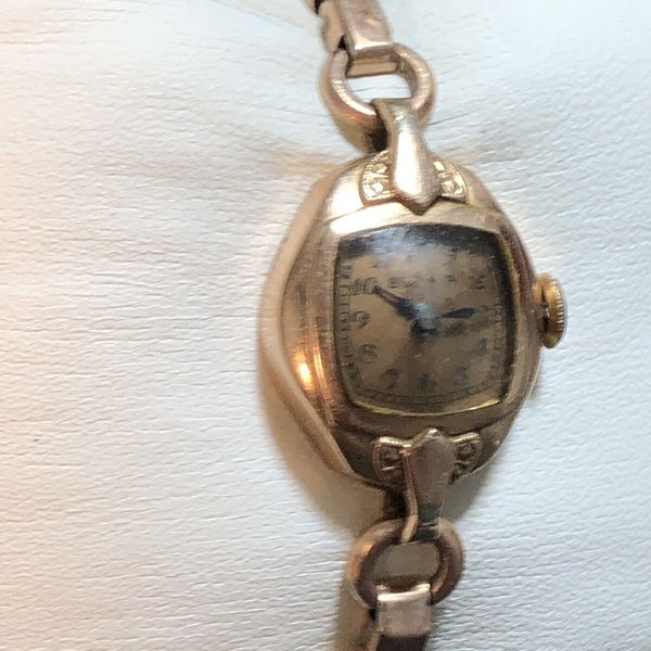 Vintage Swiss Bulova Womenâ s 14K Rose RGP Watch Mechanical 17 Jewels ...