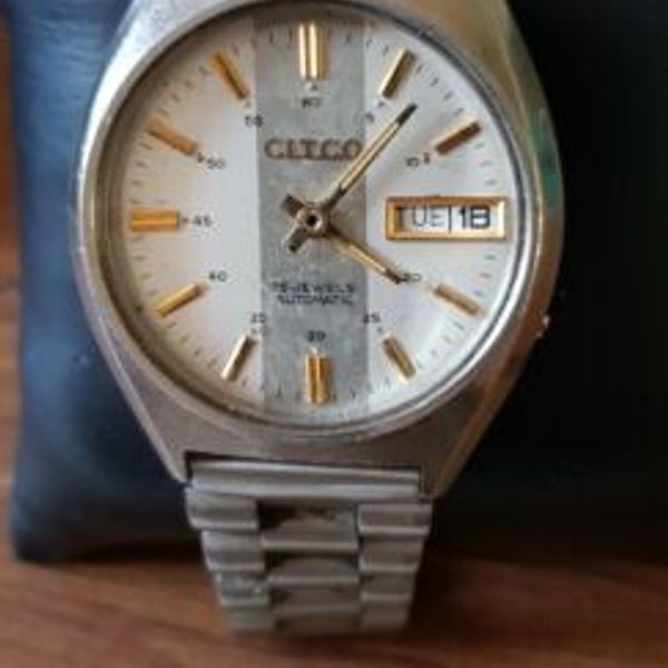 MENS VINTAGE SITCO DAY DATE 27 JEWEL AUTOMATIC PROJECT WATCH SLAVA CAL ...