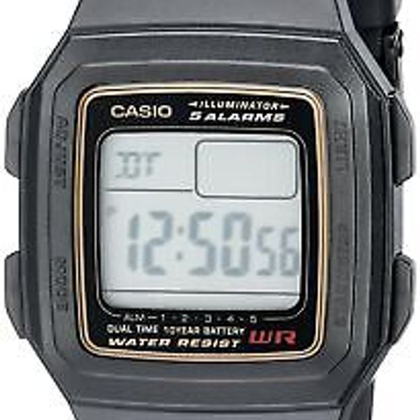 Casio F201WA-9A NEW Men's Watch Quartz Sports Digital Black Resin Band | WatchCharts Marketplace