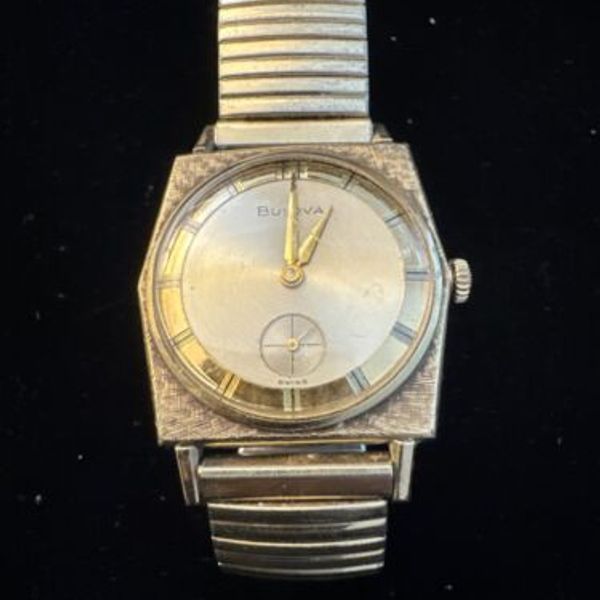 Bulova Menâ s Watch 1966 Bankerâ s 10K Gold Plated M6 Manual Works ...
