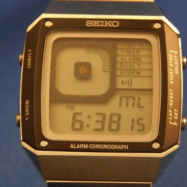 SEIKO G757-4010 MENS VINTAGE DIGITAL LCD "JAMES BOND" WATCH ...