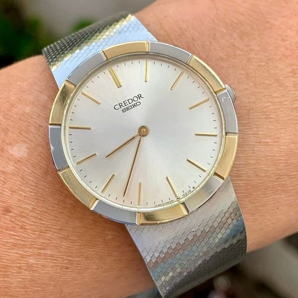 Vintage Credor 2620-0020 Slim 2-tone Luxury Dress watch Integrated ...