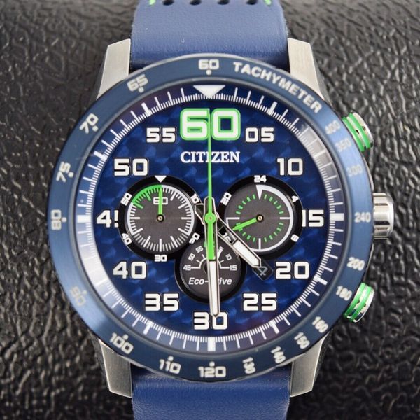 Citizen Eco-Drive Primo CA4438-00L Blue Dial Chronograph Men's Watch ...