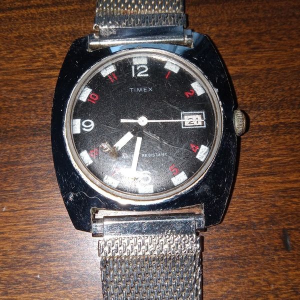 Vintage 1973 Timex Sprite Calander Watch Ref 23652 2573 ( Dosent Work ...