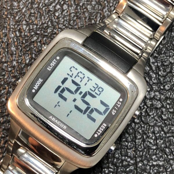 Rare Fossil Digital Watch Abacus AU4008 Radio-Control Wristwatch New ...