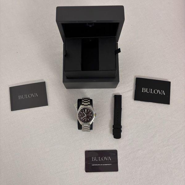 Bulova Lunar Pilot with bracelet 96B258 Full Set with Box And Papers ...