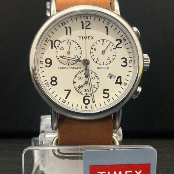 Timex Weekender Chronograph Watch TWC063500 Genuine Leather | WatchCharts