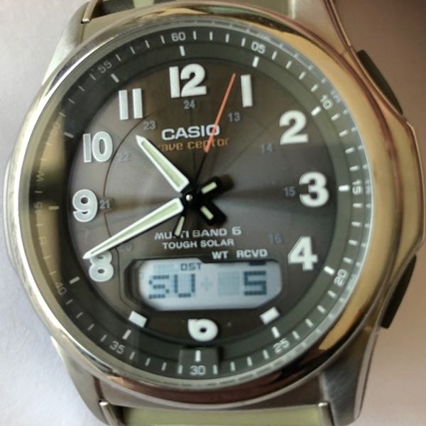 Casio Solar Atomic Wave Ceptor Field Watch WVA-M630B-3AJF + Extra Strap ...
