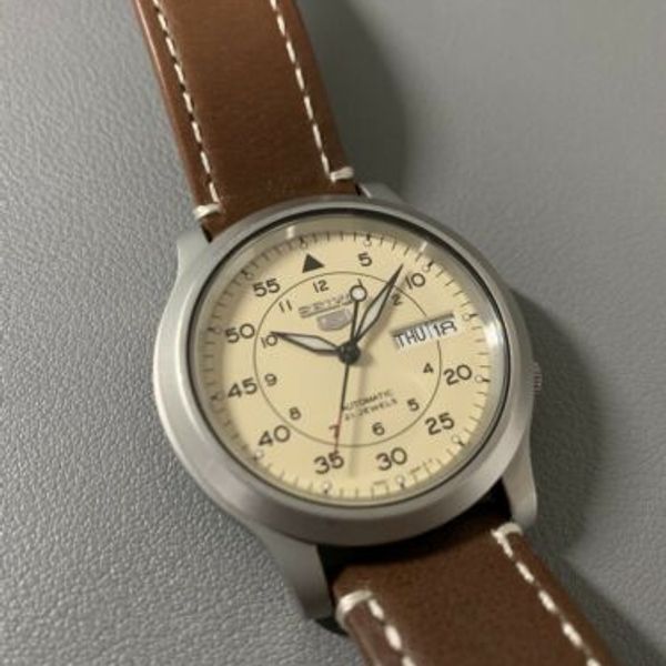 Seiko SNK803 - Beige Seiko 5 Automatic | WatchCharts