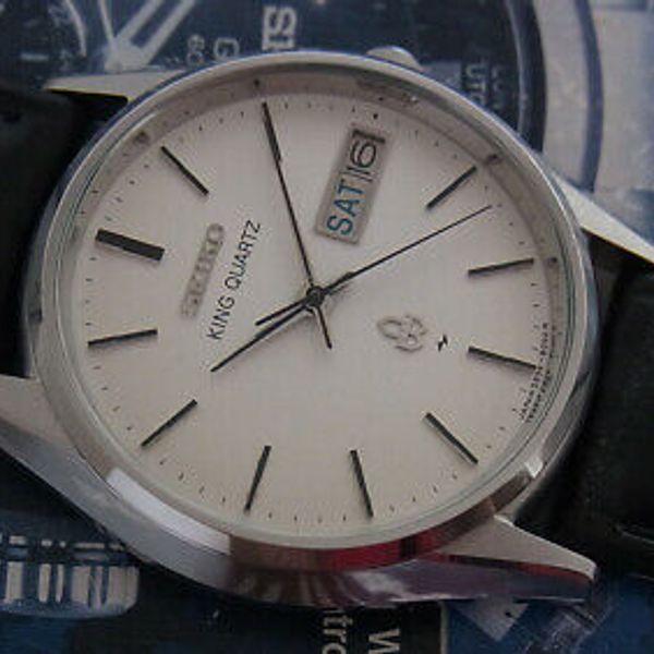 NICE & RARE VINTAGE SEIKO KING QUARTZ DAY/DATE MODEL 5856-8040 JAPAN ...