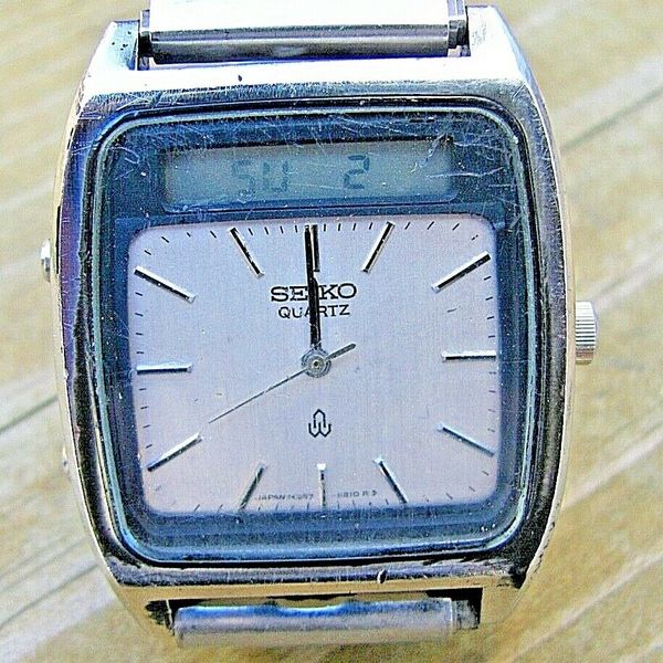 Vintage Men's Seiko 7 Jewels Analog/Digital Combo Quartz Watch H357 ...
