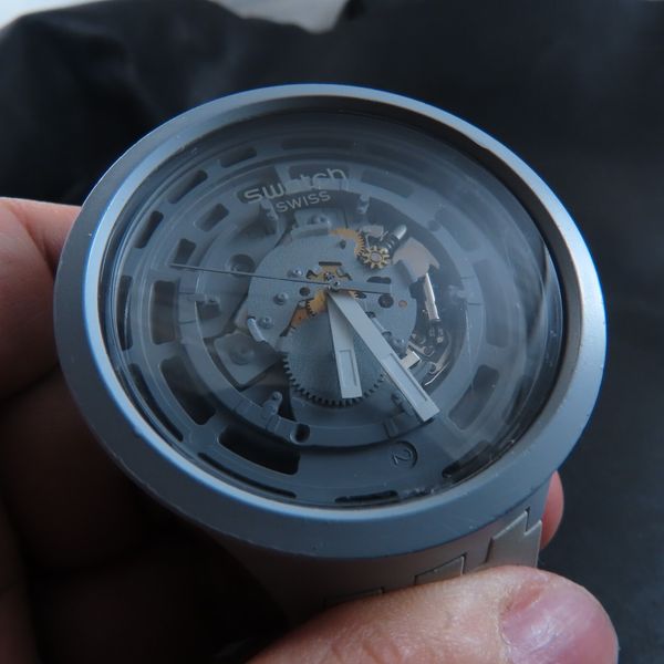 47MM Big Size Swiss Made Swatch Skeleton Dial Quartz Men Watch ...