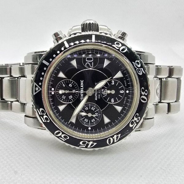 MONTBLANC Meisterstic 7034 Chronograph Date Black Dial Automatic Men's ...