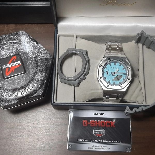 Orologio G-Shock Casio GA2100 Custom Mod AP CasiOak Stainless Steel ...