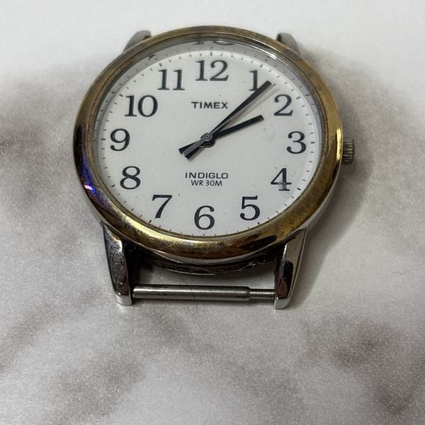 Timex Indiglo Two Tone Quartz Analog Men's Watch Face CR 2016 Cell / WR ...