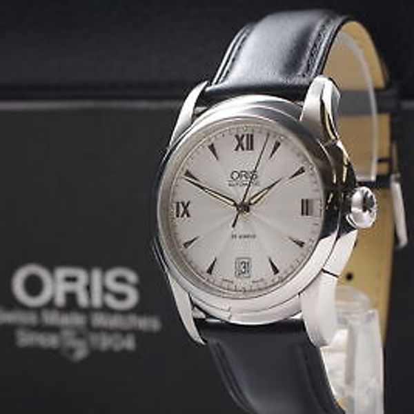 [Exc+4 w/Box] Oris Artelier 7554 41mm Silver Dial Date Automatic Men's Watch | WatchCharts ...