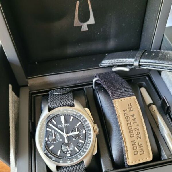 Bulova 96B251 Moon Apollo Lunar Pilot Special Edition Watch ...